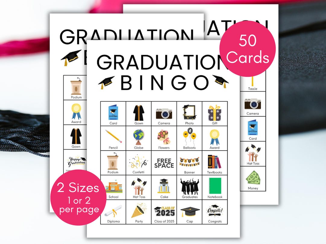 2025 Graduation Bingo, Graduation Game, Graduation Activity for Kids ...