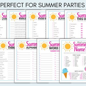 Summer Game Bundle, Beach Party Games, Pool Party Games, Summer ...