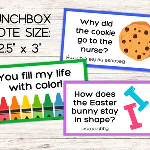 Lunch Box Notes for Kids, Joke Lunch Box Notes, Positive Affirmations ...