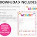 All About My Grammy Printable, Grandma Mother's Day Gift, All About ...