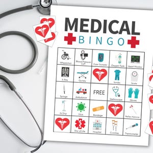 Medical Bingo, Printable Doctor Bingo Cards, Nurse Bingo, Nurse ...