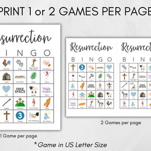 Resurrection Bingo Game, Bible Bingo, Easter Bingo, Holy Week Bingo ...