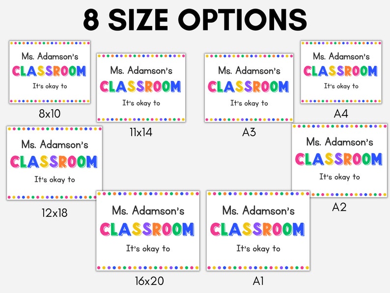Customizable Classroom Posters, Posters for Kindergarten Classroom ...