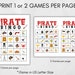 Pirate Bingo, 50 Printable Pirate Bingo Cards, Pirate Birthday Party ...