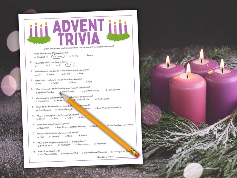 Advent Trivia Game, Advent Quiz, Sunday School Game, Advent Activity ...
