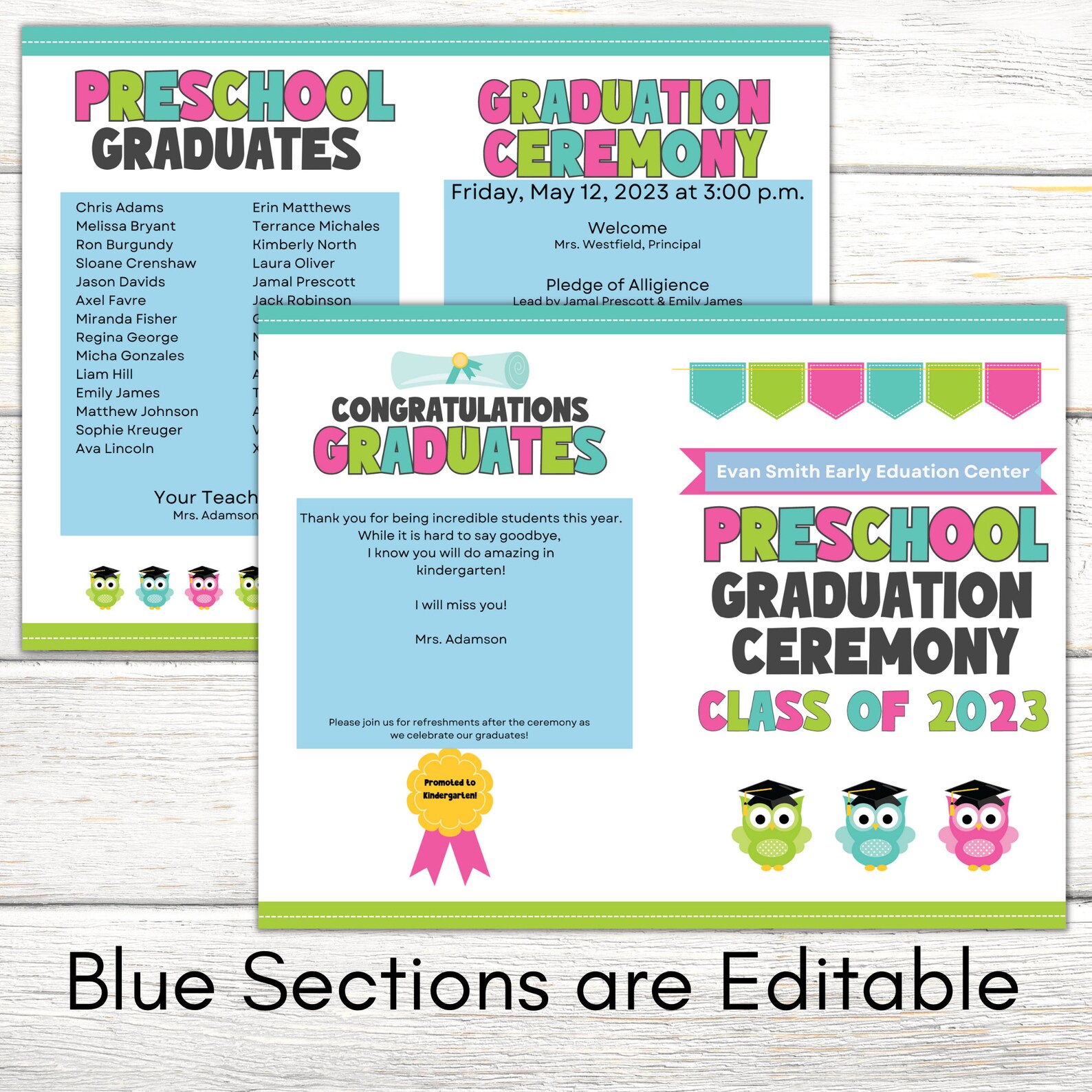 Preschool Graduation Program Template Graduation Program For Preschool