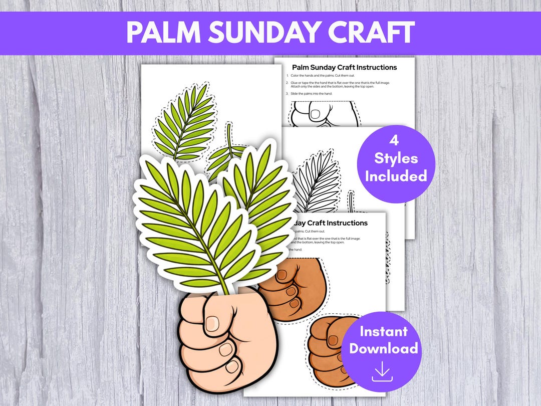 Palm Sunday Craft, Holy Week Crafts for Children, Bible Story Fun ...