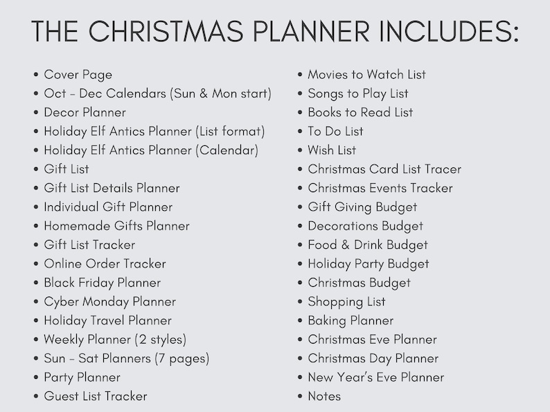 Christmas Planner Printable, Christmas Planner Book, Christmas Planner ...