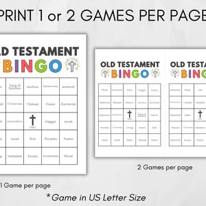 Old Testament Bingo, Bible Fun Activity, Bible Bingo Game, Sunday ...