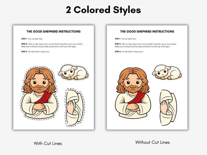 Jesus the Good Shepherd Craft, Bible Lesson Activity, Sunday School ...