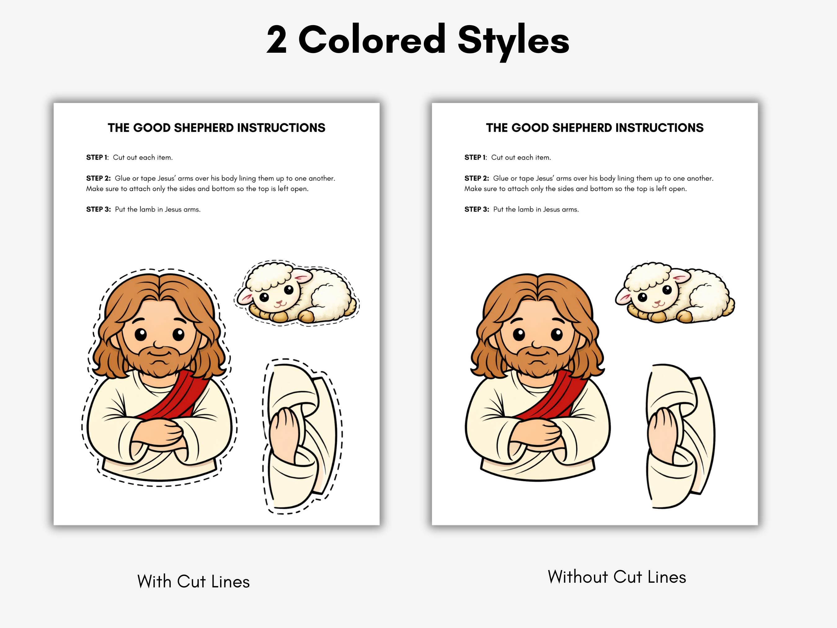 Jesus the Good Shepherd Craft, Bible Lesson Activity, Sunday School ...
