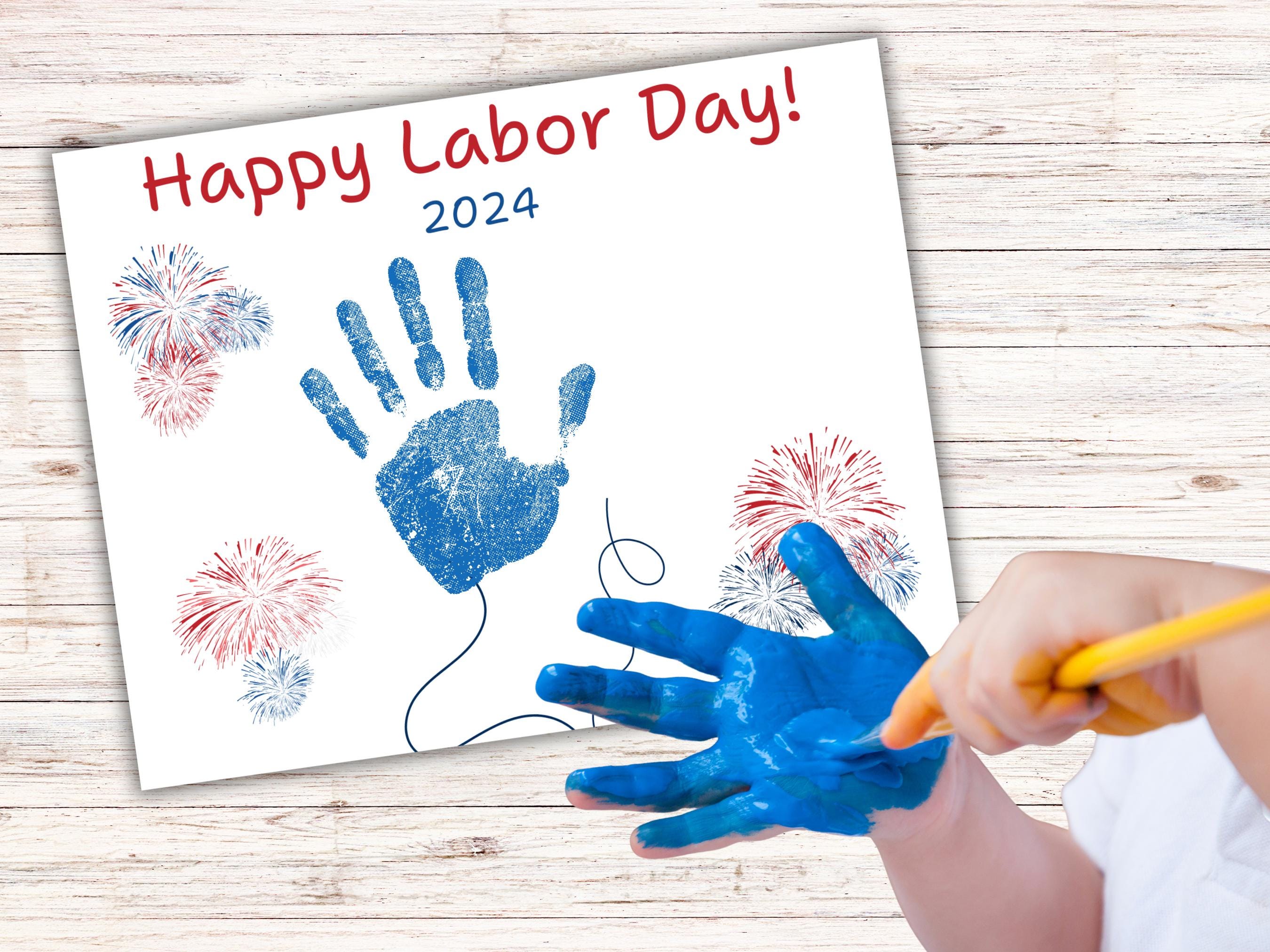 Labor Day Handprint, Labor Day 2024, Labor Day Craft, Labor Day ...