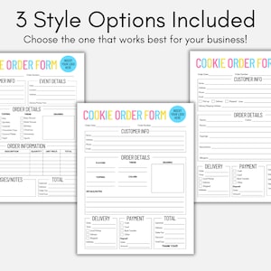 Cookie Order Form Template, Editable Canva Template, Bakery Form, Home ...