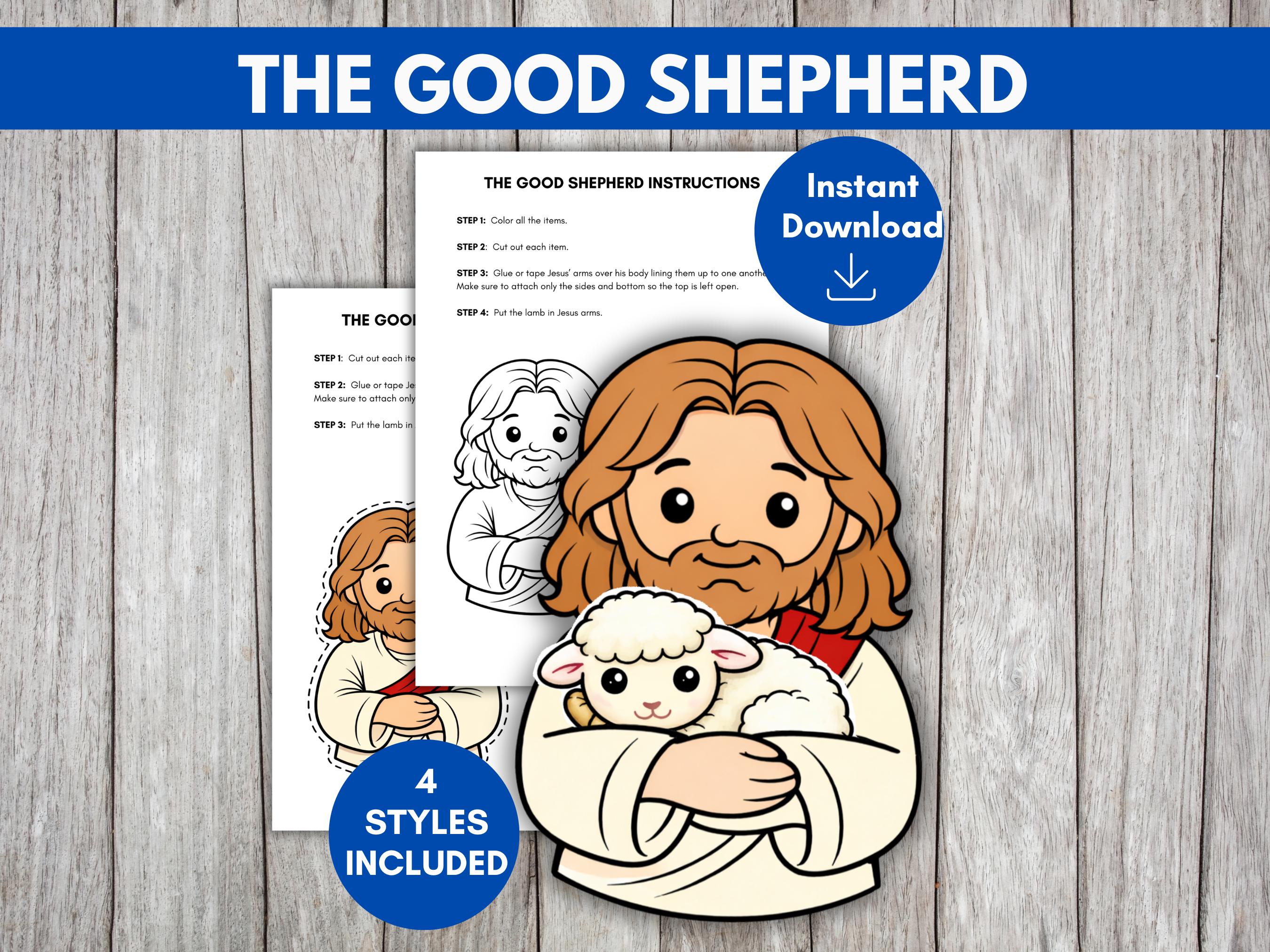 Jesus the Good Shepherd Craft, Bible Lesson Activity, Sunday School ...