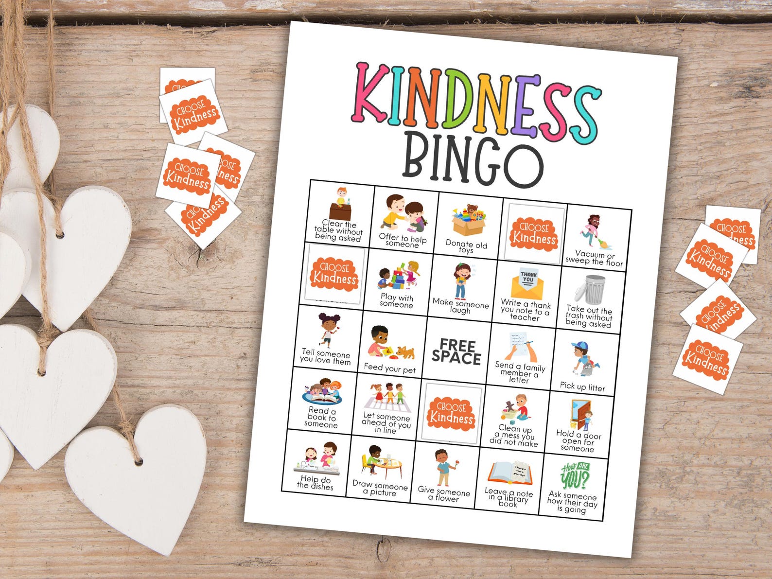 Kindness Bingo, Acts of Kindness Bingo, Gratitude Bingo, Kindness ...