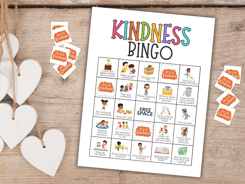 Kindness Bingo, Acts of Kindness Bingo, Gratitude Bingo, Kindness ...