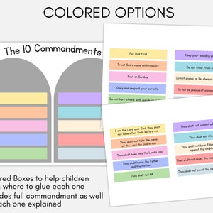 10 Commandments Craft, Catholic Puzzle Activity, Digital Catholic ...
