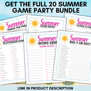 What's Your Summer Name Game With Sign and Name Tags, Summer Name ...