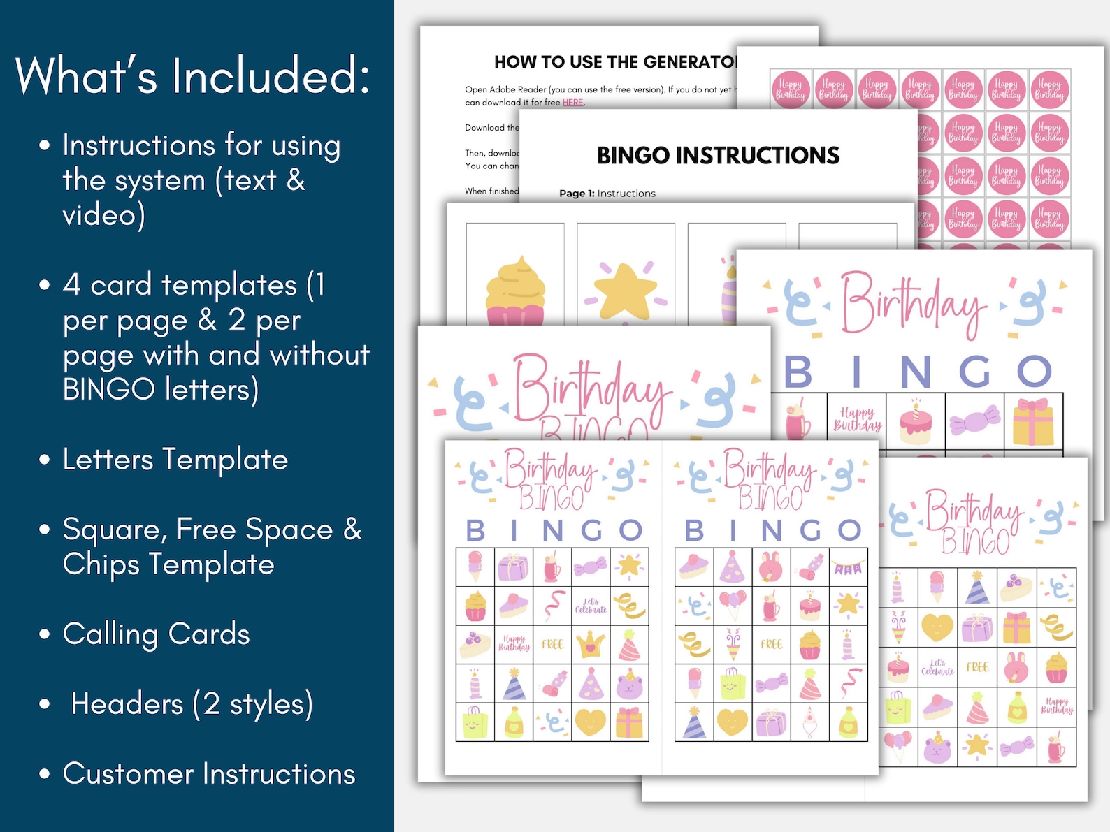 Bingo Card Generator, Editable Bingo Card, DIY Fillable Gae Cards ...