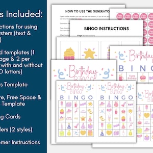 Bingo Card Generator, Editable Bingo Card, DIY Fillable Gae Cards ...