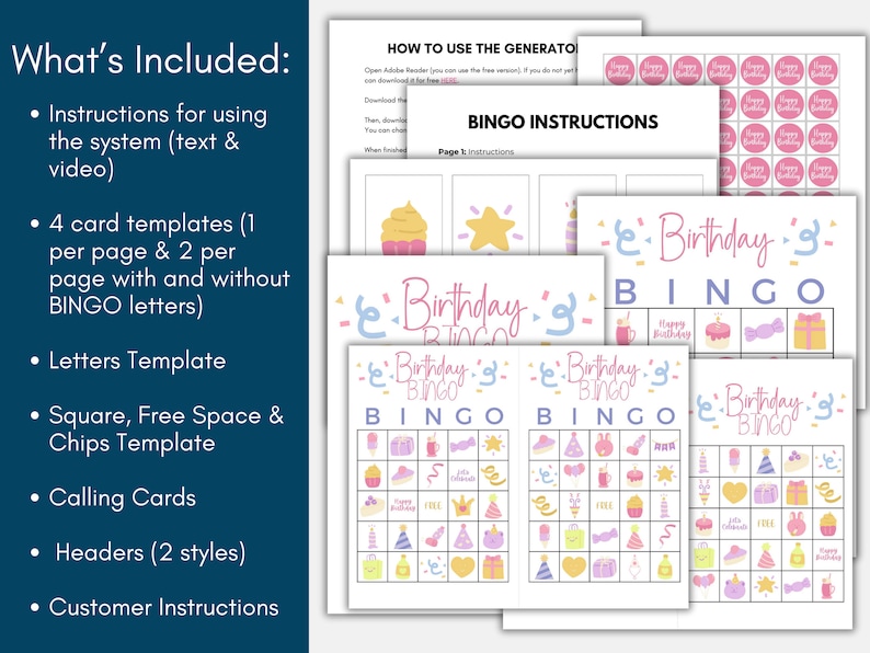 Bingo Card Generator, Editable Bingo Card, DIY Fillable Gae Cards ...