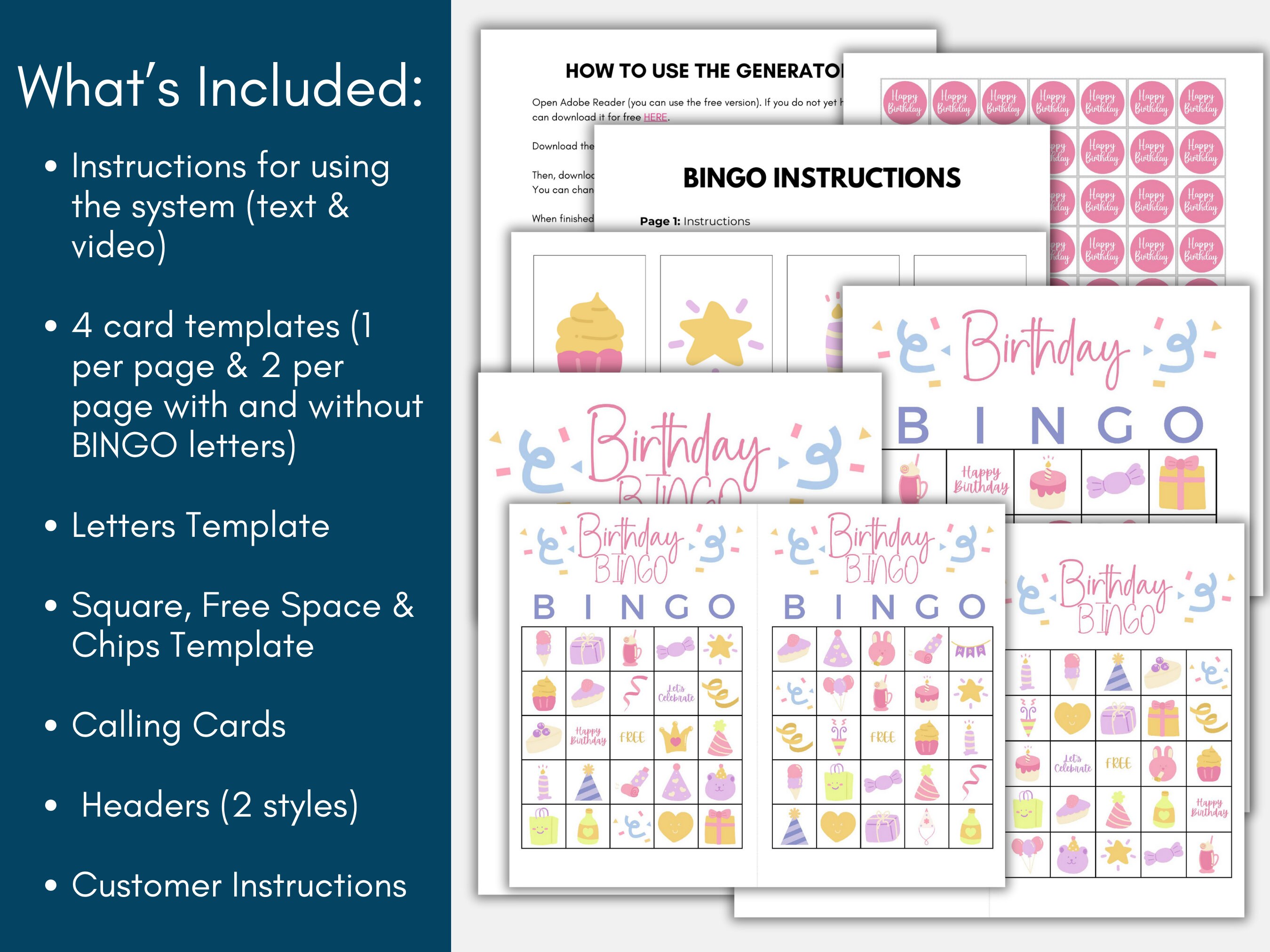 Bingo Card Generator, Editable Bingo Card, DIY Fillable Gae Cards ...