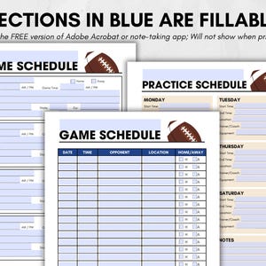 Editable Football Game Schedule Template, Football Schedule Template ...