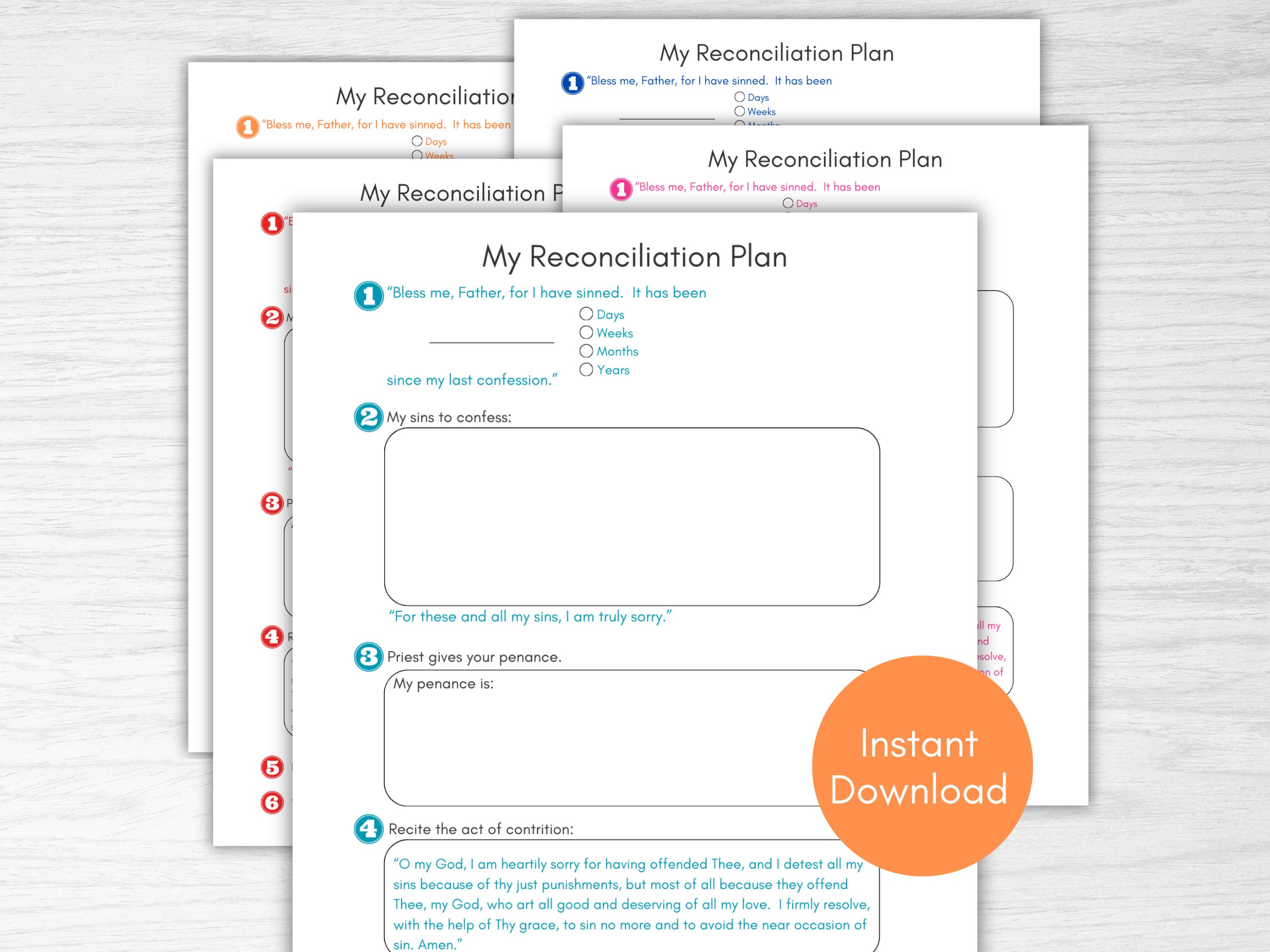 Confession Catholic Kids Sheet, Reconciliation Worksheet, First ...