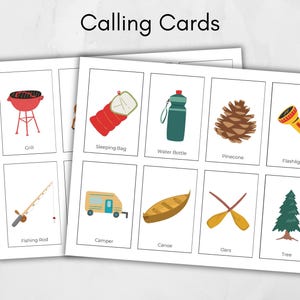 Camping Bingo Cards Printable Game, Camping Party Game, Camping ...