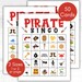 Pirate Bingo, 50 Printable Pirate Bingo Cards, Pirate Birthday Party ...