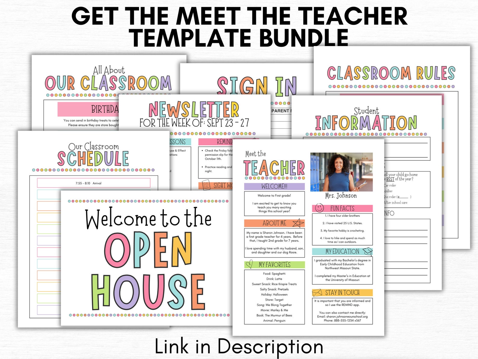 Meet the Teacher Template, Editable Meet the Teacher Template, Teacher ...