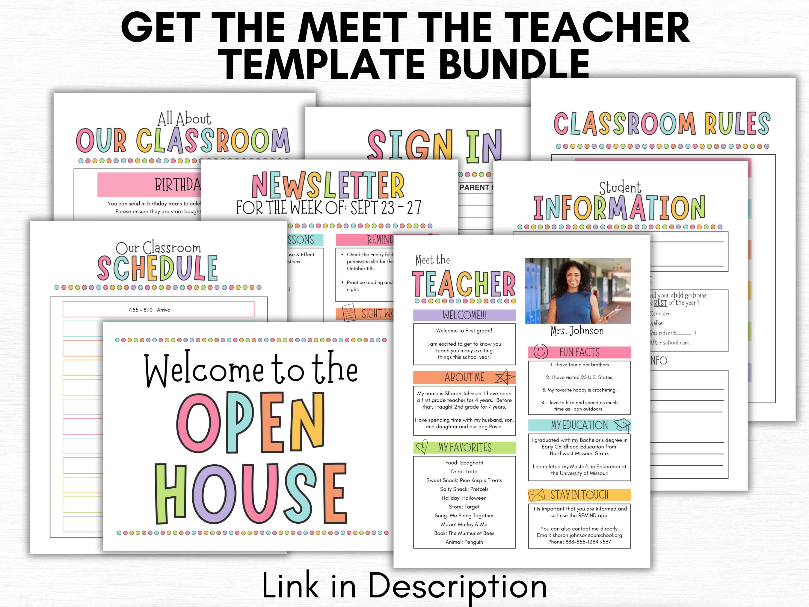 Meet the Teacher Template, Editable Meet the Teacher Template, Teacher ...