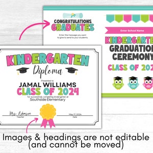 Kindergarten Graduation Templates, Graduation Program, Kindergarten ...