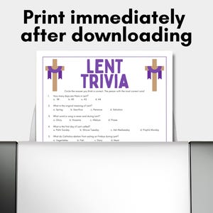 Lent Trivia Game, Kids Lentent Quiz, Lent Trivia for Adults, Lenten ...