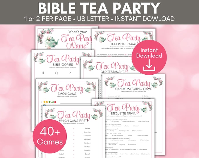 Christian Tea Party Games | Bible Trivia, Ladies Tea (digital Download ...