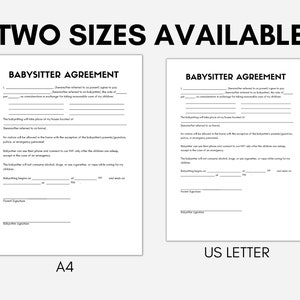 Babysitting Contract Template, Nanny Services Contract Agreement ...