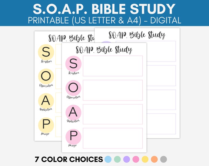 SOAP Bible Study Template With Beginners Guide for Bible Study ...