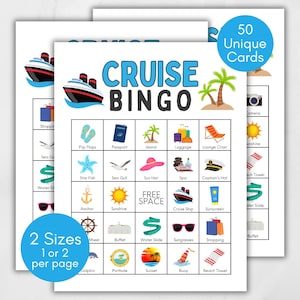 Cruise Ship Bingo, Cruise Bingo Game, Cruise Activities for Kids ...