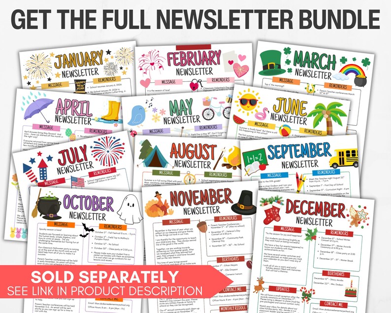 Back to School Newsletter Template, Back to School September Classroom ...