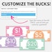 Editable Reward Bucks Printable, Chore Bucks, Printable Mom Bucks ...
