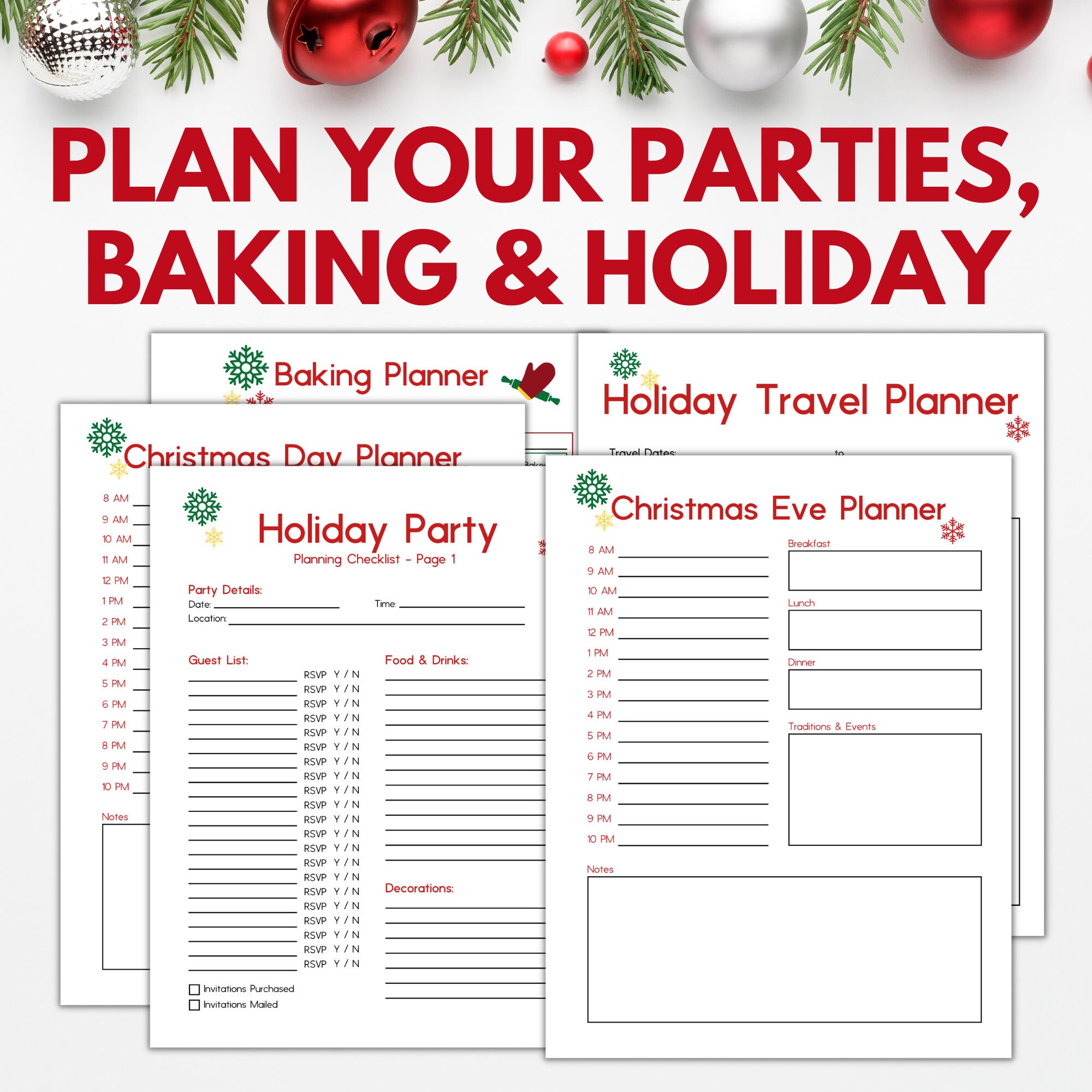 Printable Christmas Planner Template, Simple Printable Christmas ...