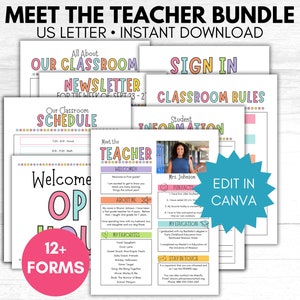 Meet the Teacher Template, Meet the Teacher Editable, Student ...