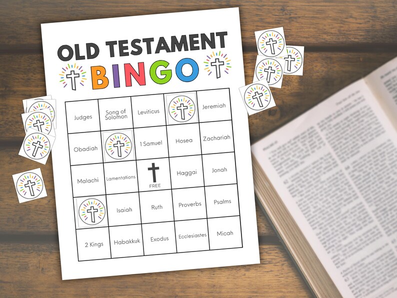Old Testament Bingo, Bible Fun Activity, Bible Bingo Game, Sunday ...