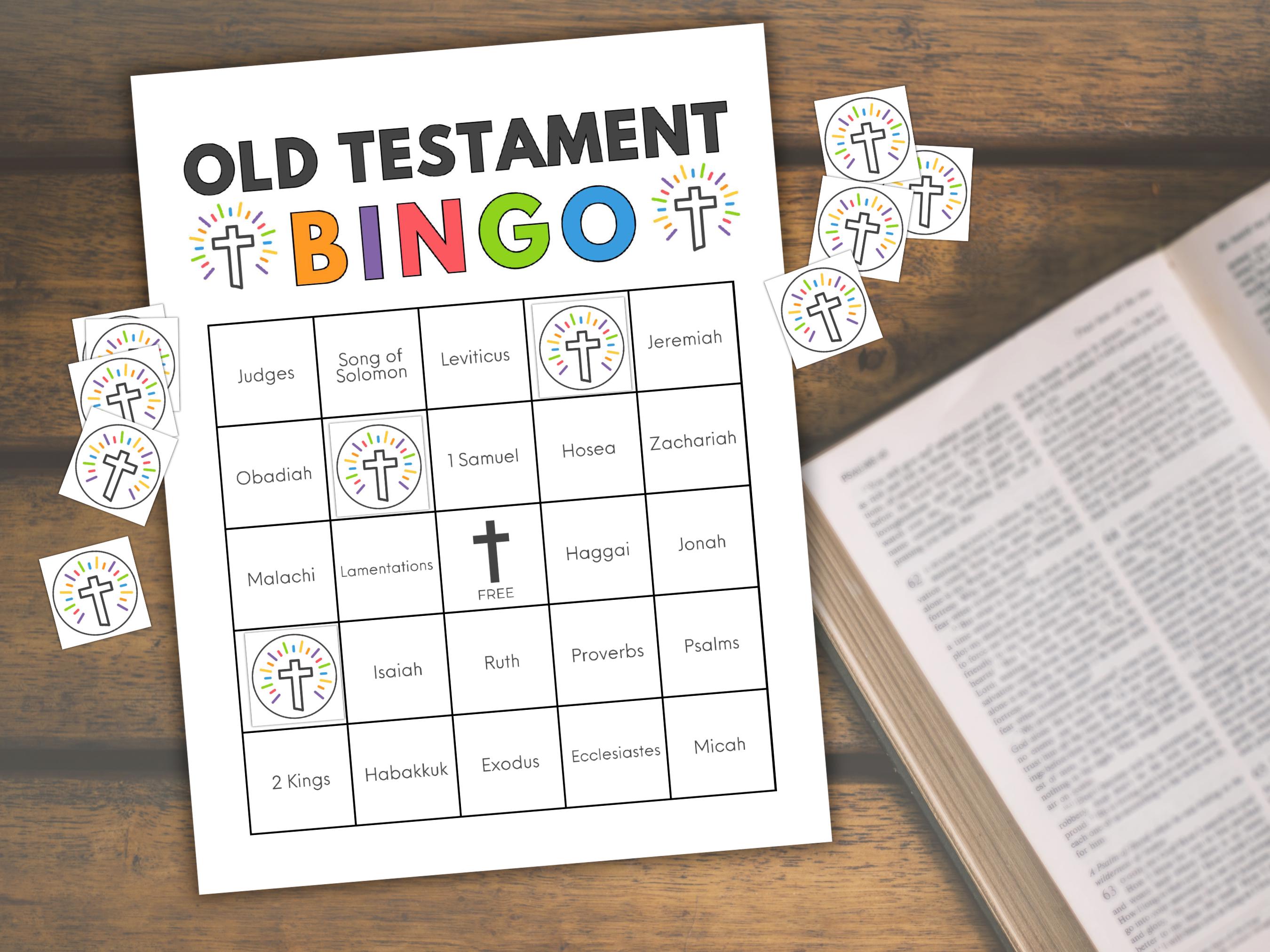 Old Testament Bingo, Bible Fun Activity, Bible Bingo Game, Sunday ...