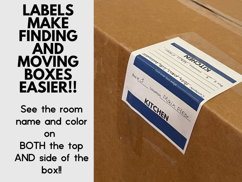 Moving Box Labels, Printable Moving Labels, Box Labels, Digital ...