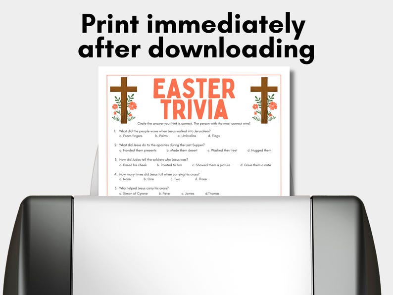 Easter Trivia, Easter Bible Trivia Game, Easter Story Trivia Game, Holy ...