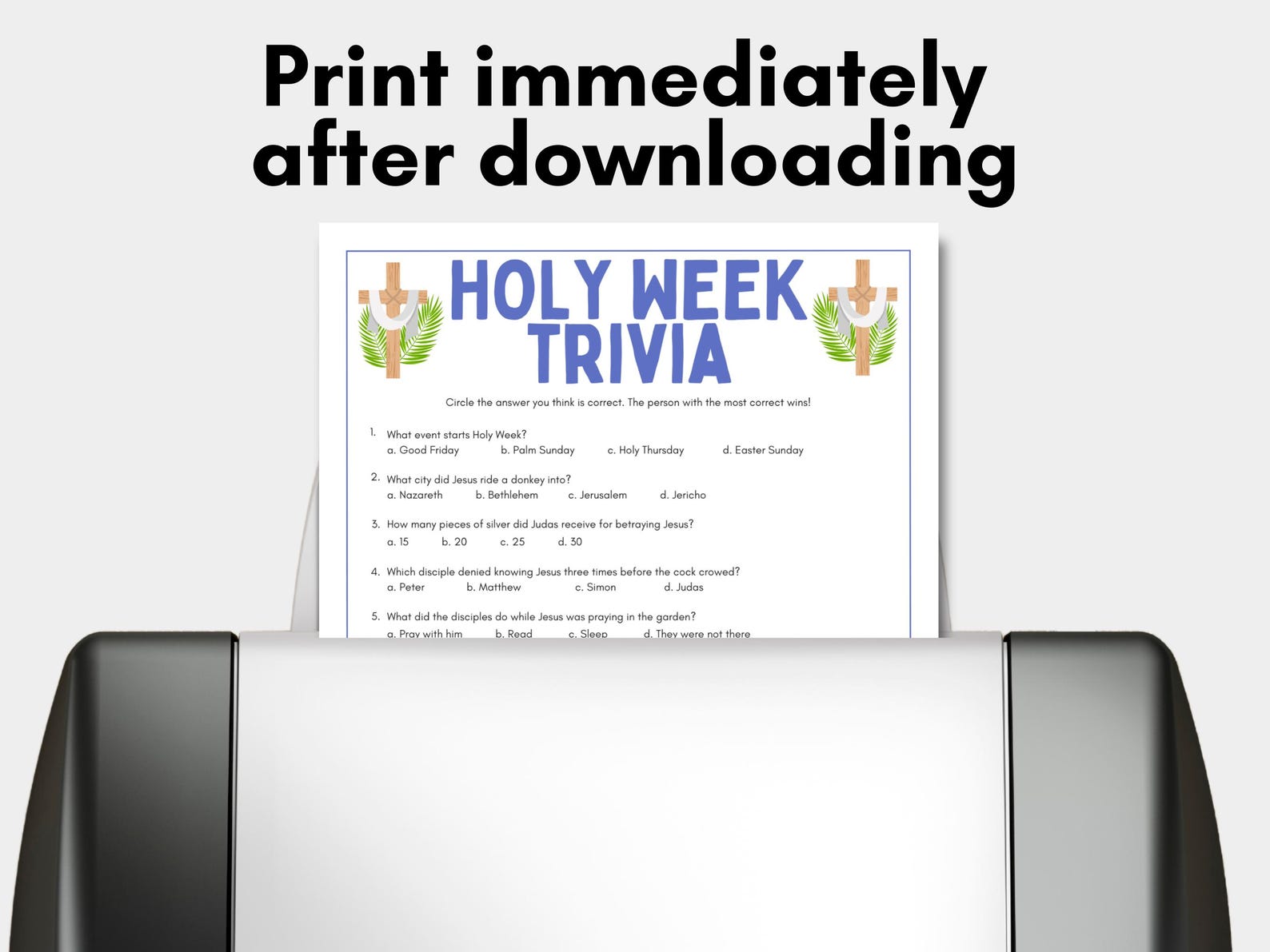 Holy Week Trivia, Resurrection Trivia Questions, Easter Story Trivia ...