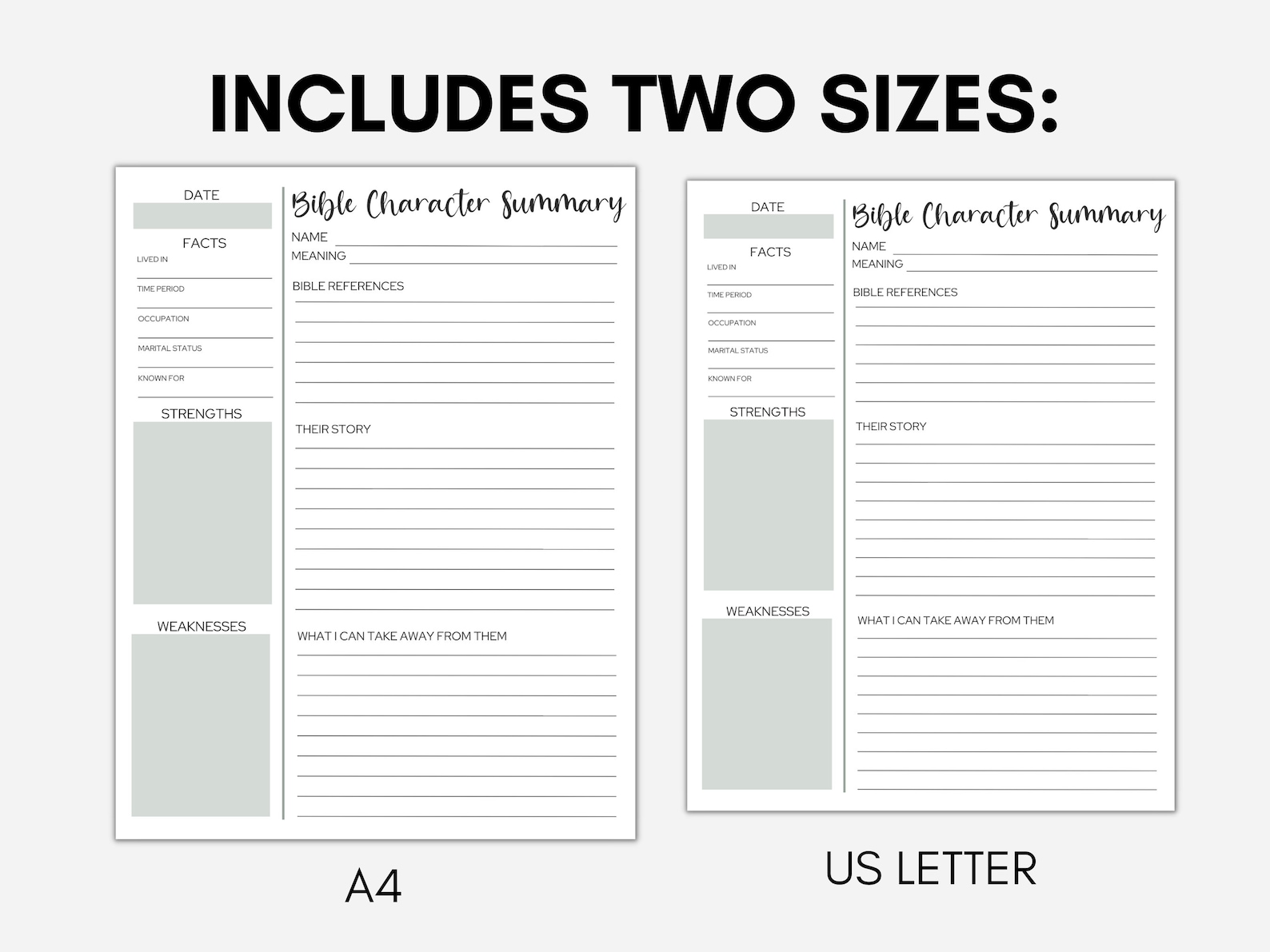 Bible Character Study Template, Printable Bible Character Study, Bible ...