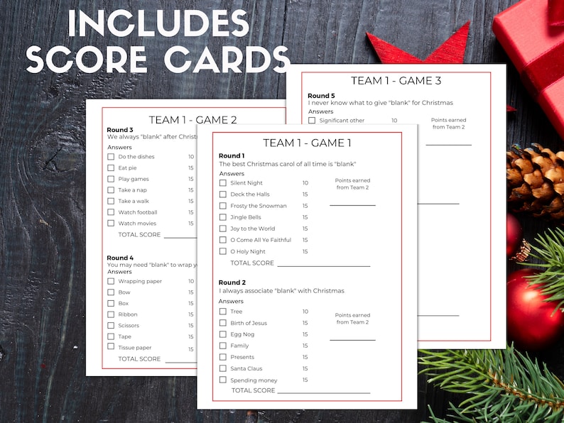Christmas USA Says Printable Game, Fun Party Game, Christmas Family ...
