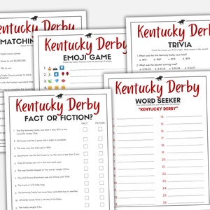 Derby Game Bundle, Derby Party Games, Horse Race Office Games, Horse ...